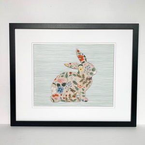 Framed Bunny With Two Initials 3-piece Set, Baby Girl Nursery Wall Art ...