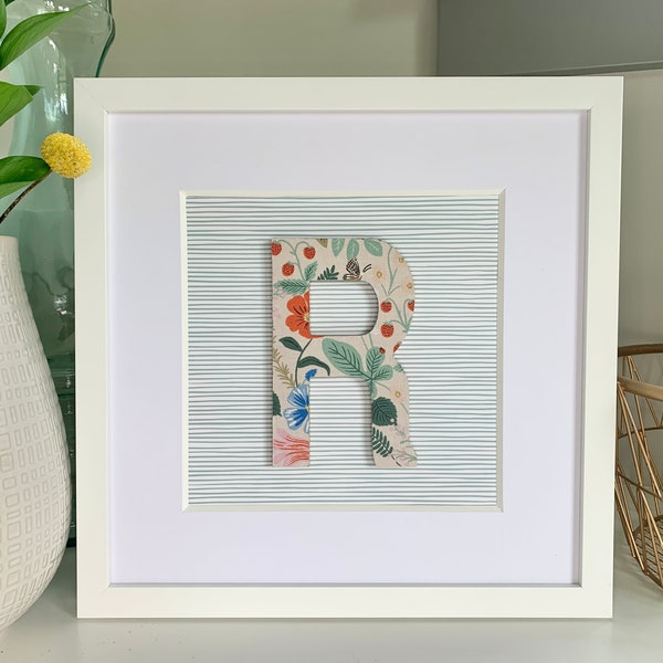 Framed Letter Prints Girl Nursery - Etsy