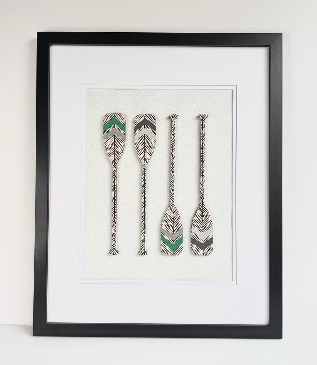 Framed Boat Paddle Wall Art, Nautical Kids Room Decor, 18x22" - Etsy