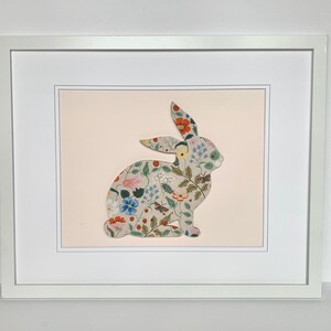 Framed Bunny With Two Initials 3-piece Set, Baby Girl Nursery Wall Art ...