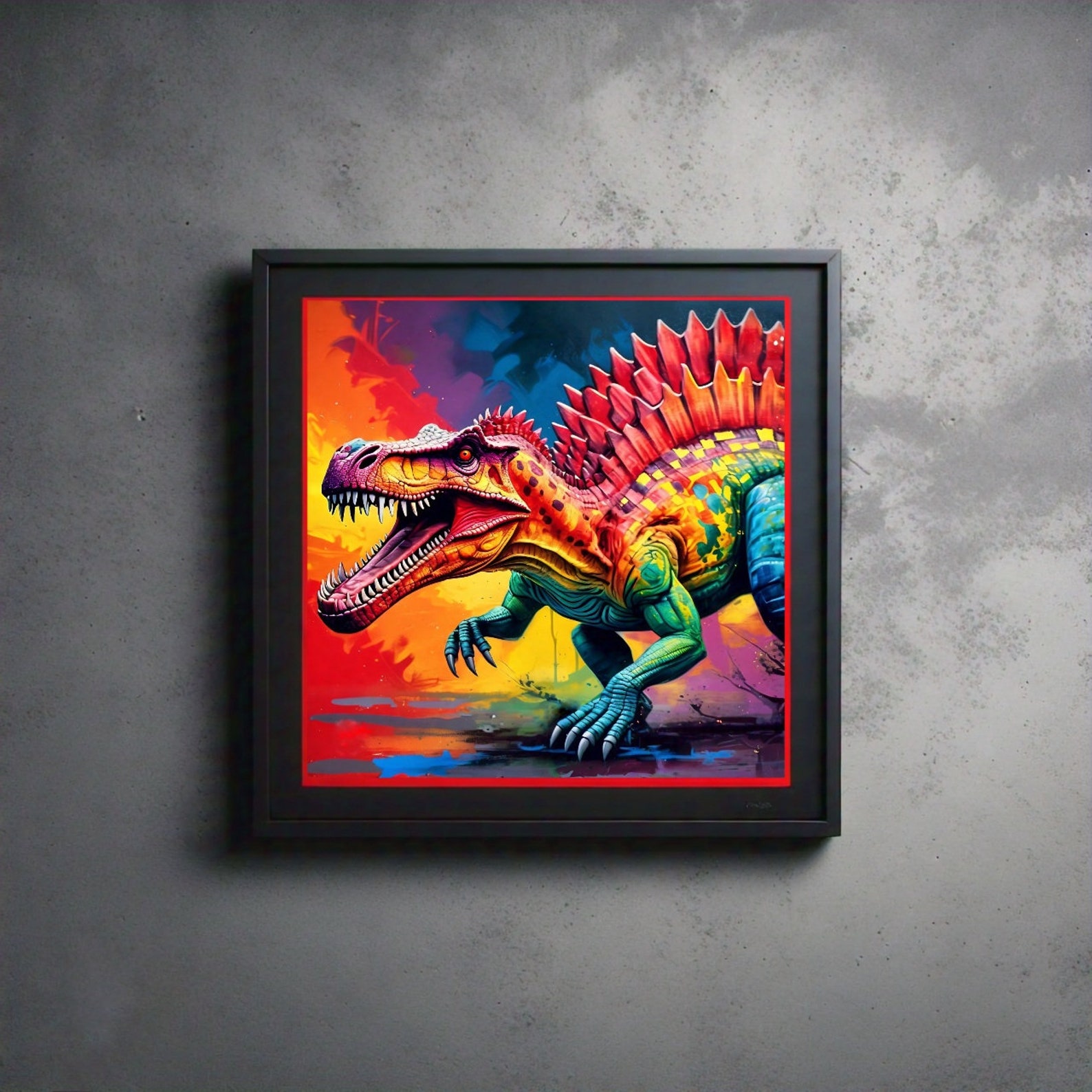Colorful Spinosaurus Dinosaur Digital Printable - Etsy