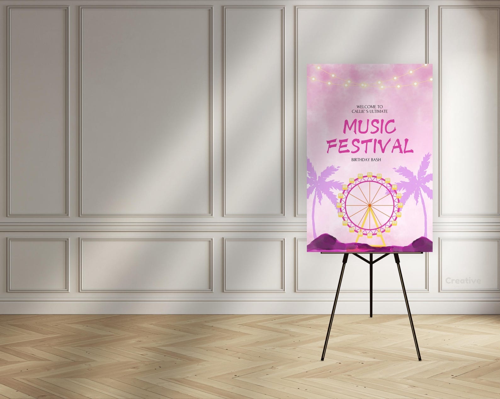 Music Festival Welcome Sign Template for Music Fest Themed Birthday ...