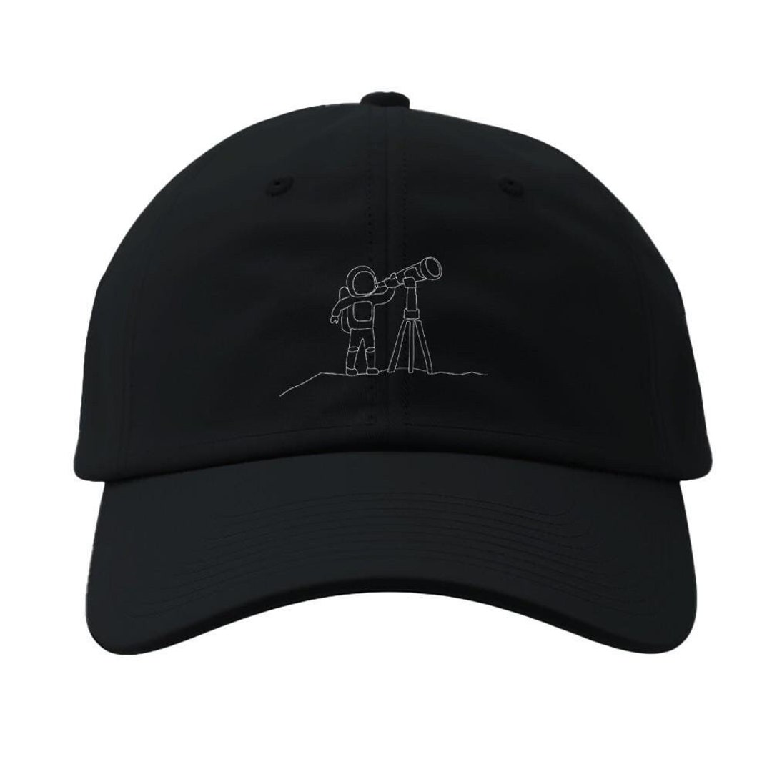 Minimalist Astronaut Embroidered Baseball Cap, Space Explorer Hat ...