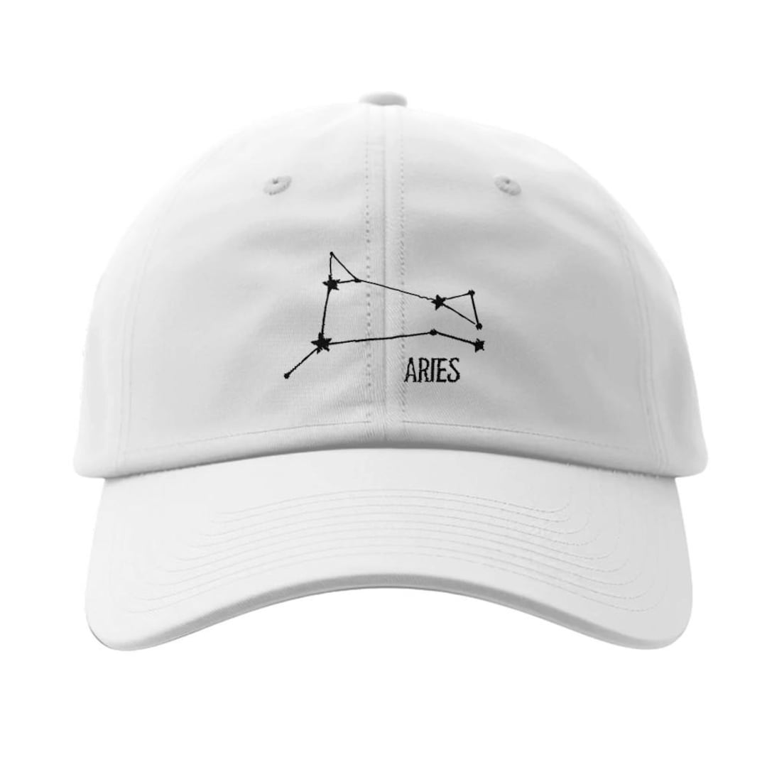 Aries Constellation Baseball Cap - Embroidered Zodiac Hat - Minimalist ...