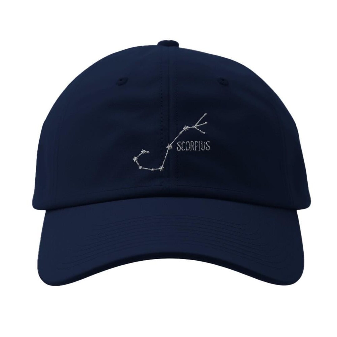 Scorpius Constellation Hat - Minimalist Embroidered Baseball Cap ...