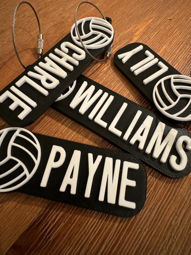 Personalised Netball Team Name Tag Backpack Tag Kids Name Tag Sports ...