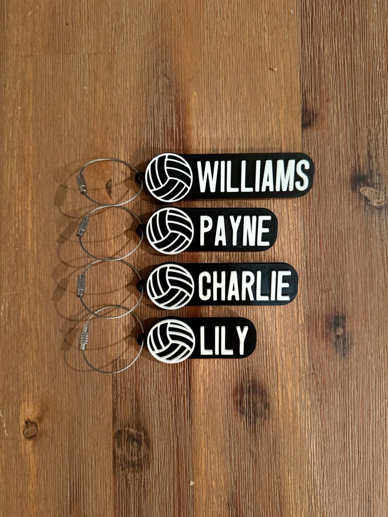 Personalised Netball Team Name Tag - Backpack Tag - Kids Name Tag ...