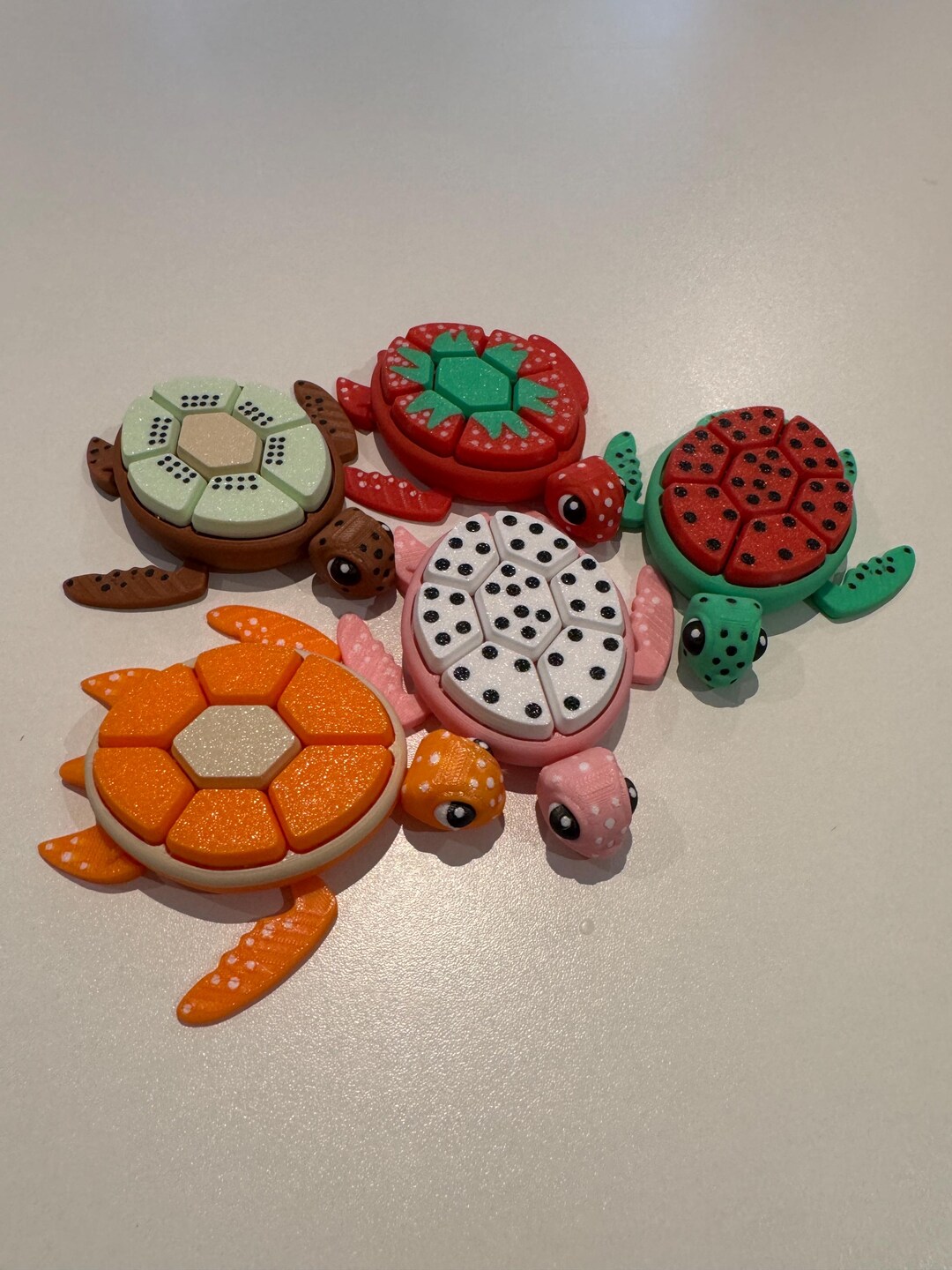 Turtle Fidget Clickers - Sensory Keychain Toy - Autism, ADHD, Stress ...