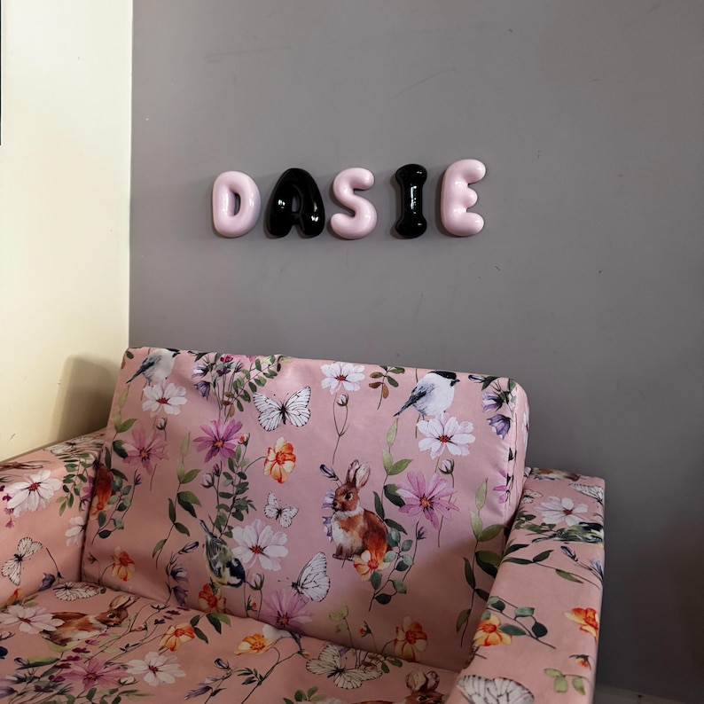 Personalised 3D Bubble Letters Name Sign - Hand Made Letter Decor ...