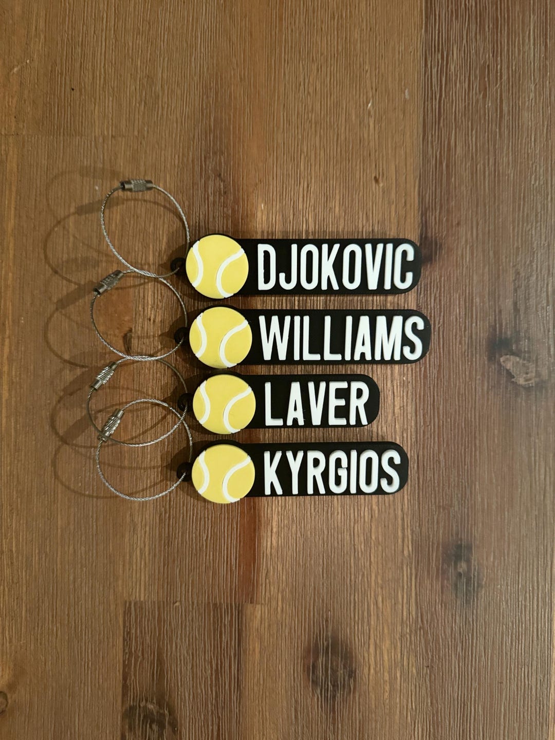 Personalised Tennis Name Tag - Backpack Tag - Kids Name Tag - Sports ...