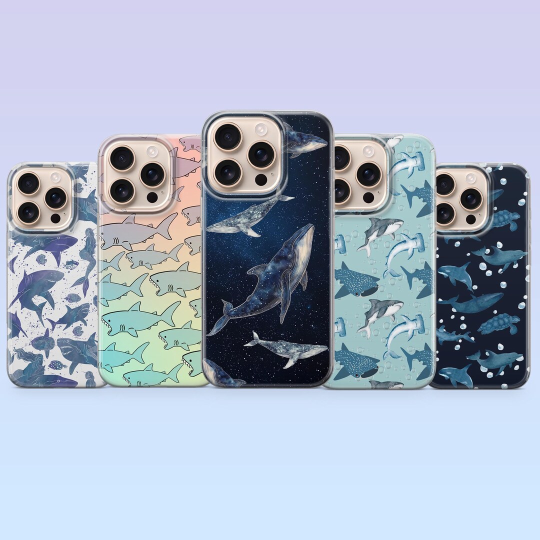 Whale Shark Phone Case Ocean Animal Cover for iPhone 16pro, 15, 14, 13 ...