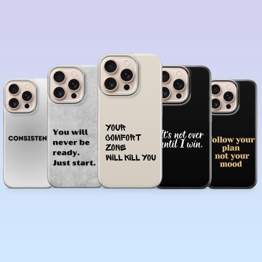 Motivational Quotes Phone Case Inspirational Cover for iPhone 16pro, 15 ...