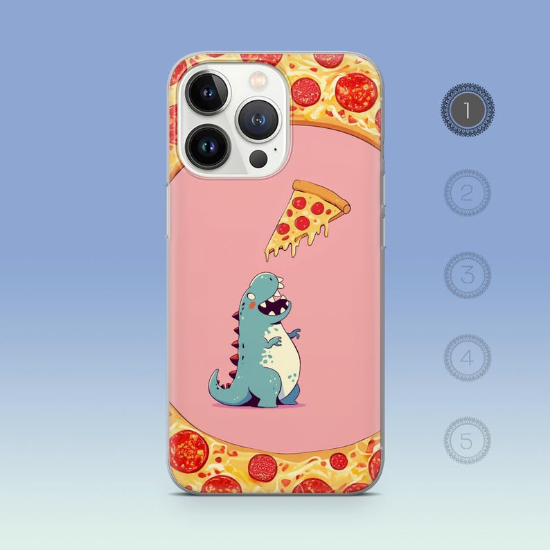 Cute Dino Phone Case Cartoon T-rex A Cover for iPhone 15pro, 14, 13, 12 ...