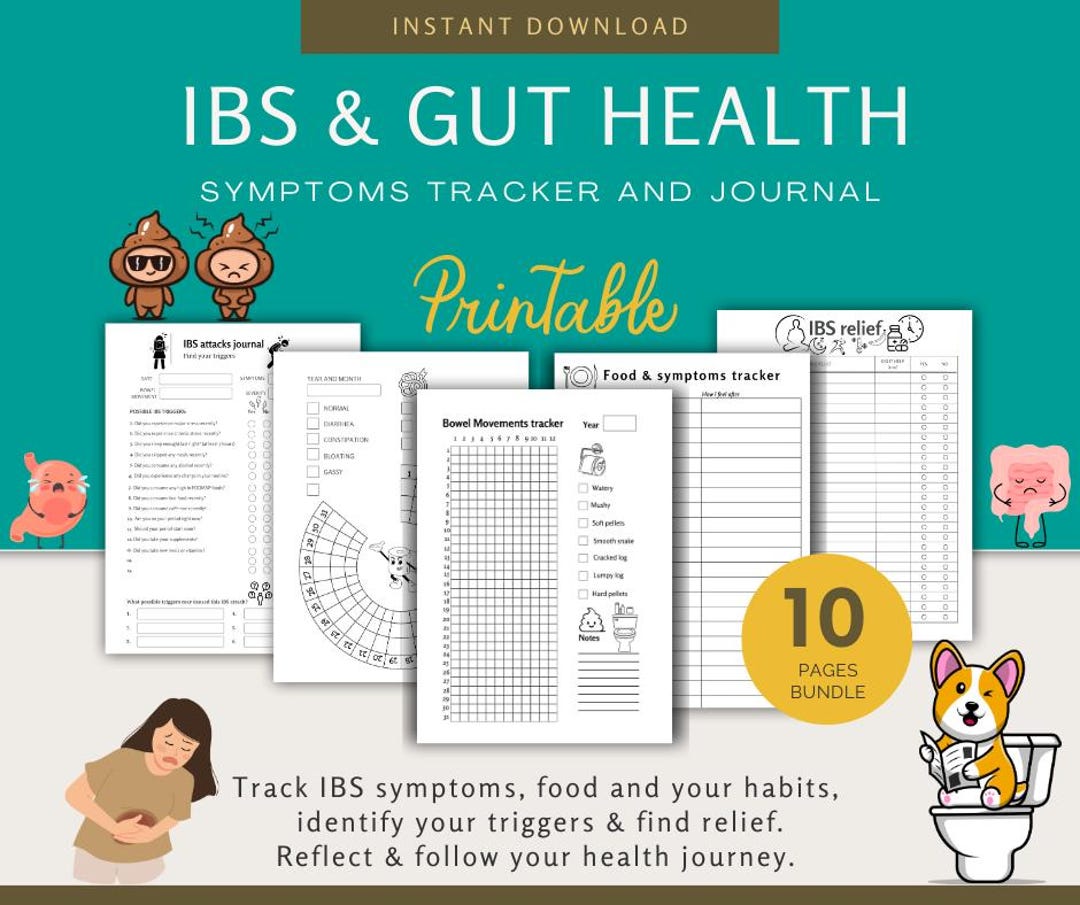 IBS Symptoms Tracker & Ibs Journal Gut Triggers Tracker Printable Gut ...