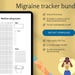 Migraine Tracker Printable Migraine Journal Headache Log Chronic Pain ...