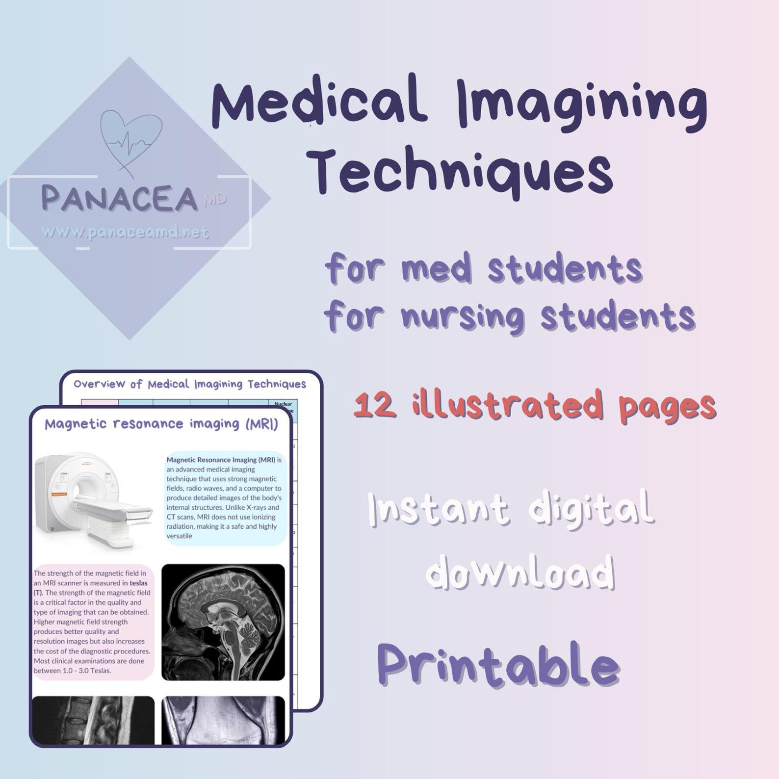 Medical Imaging Techniques (x-ray MRI CT Ultrasonography) Study Guide ...