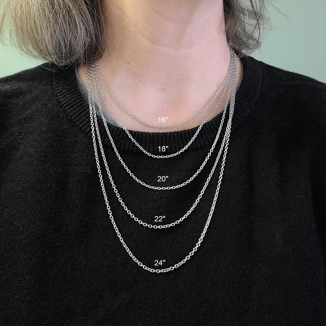 Surgical Steel Chain Necklace, Hypoallergenic, Waterproof Non Tarnish ...