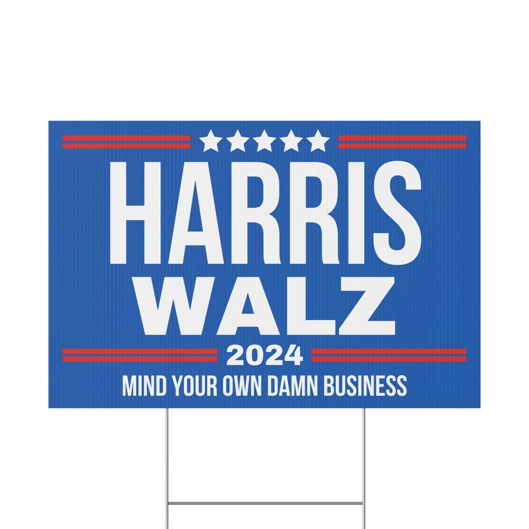 Harris Walz 2024 Yard Sign, Kamala Harris Yard Sign, Democrat Yard Sign ...