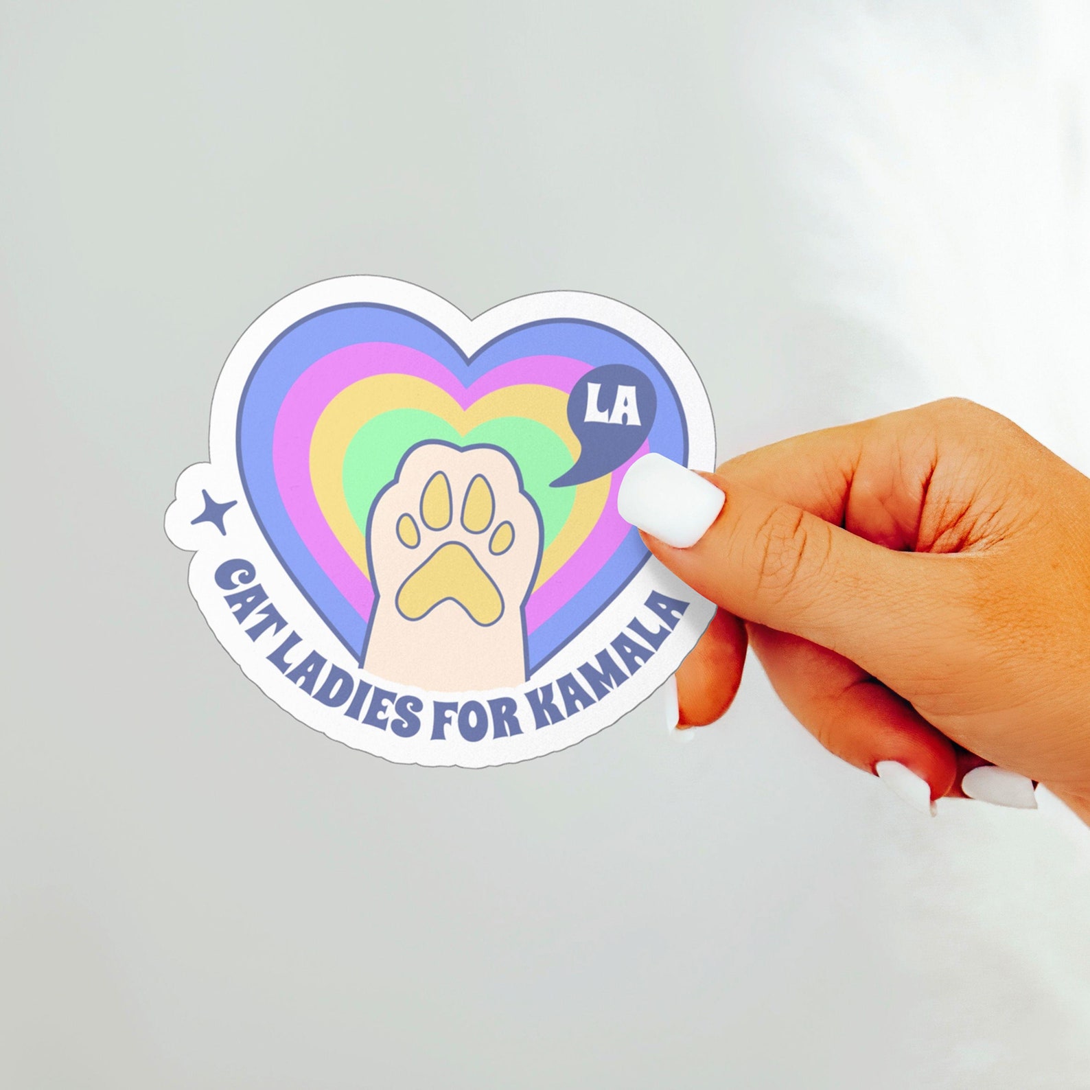 Kamala Harris Sticker, Cat Lady for Kamala Sticker, President Harris ...