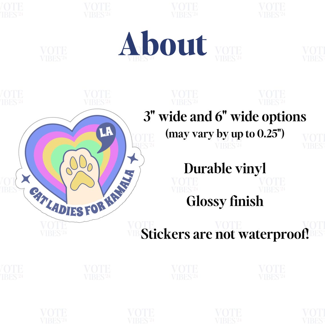 Kamala Harris Sticker, Cat Lady for Kamala Sticker, President Harris ...