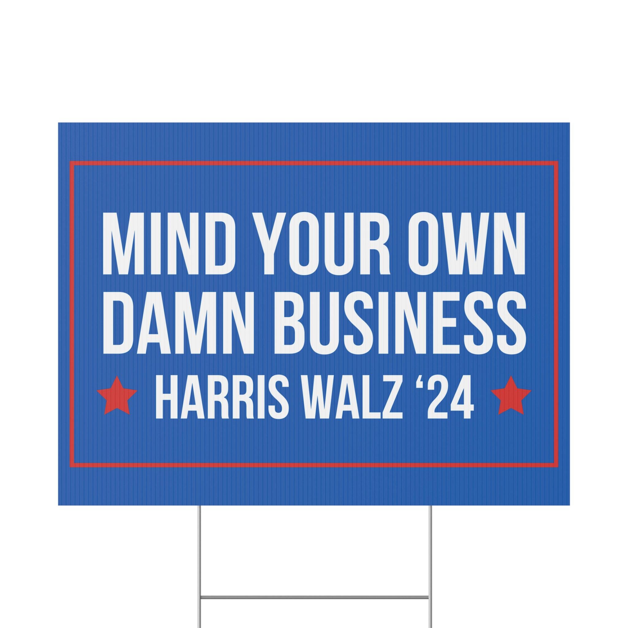 Harris Walz 2024 Yard Sign, Harris for President, Harris Merch, Kamala ...