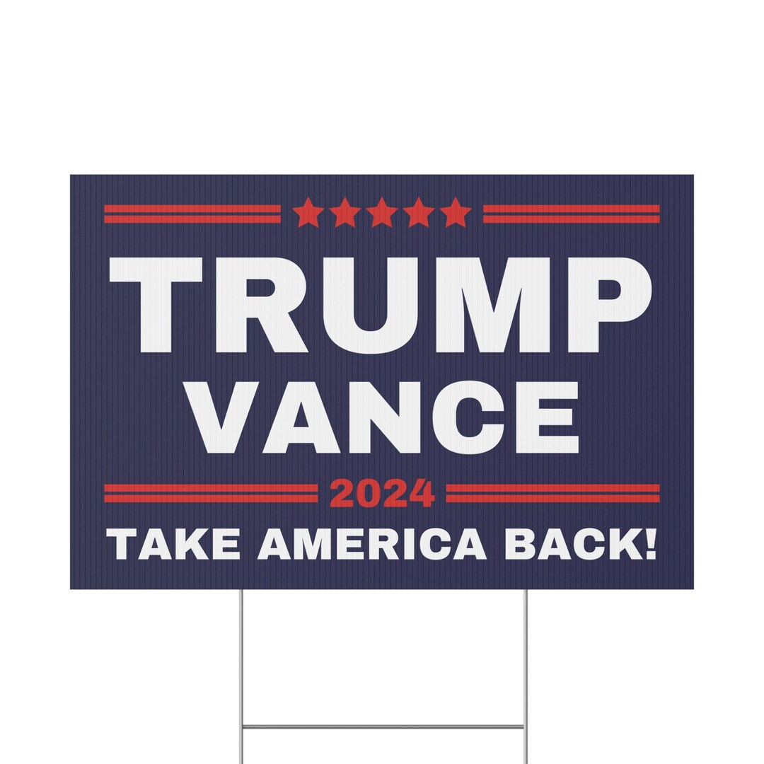 Trump Vance Yard Sign, Trump Vance 2024 Yard Sign, Trump Political Sign ...