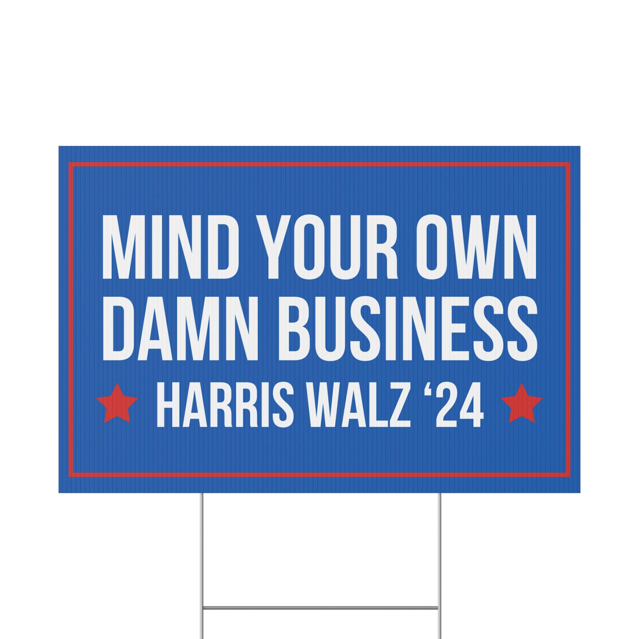 Harris Walz 2024 Yard Sign, Harris for President, Harris Merch, Kamala ...