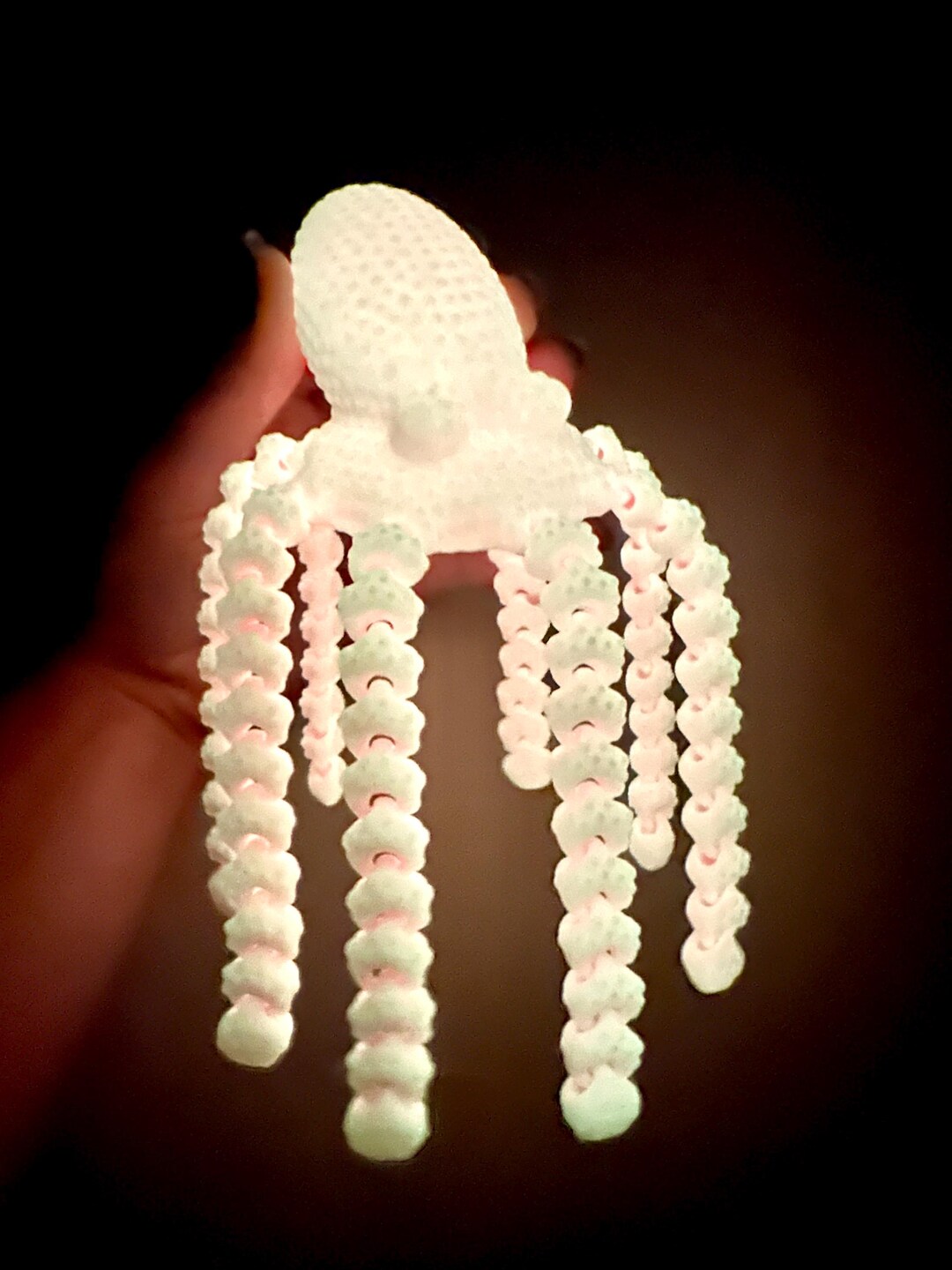 Articulated 3D Printed Octopus, Glow in the Dark, Ocean, Fidget Toy ...