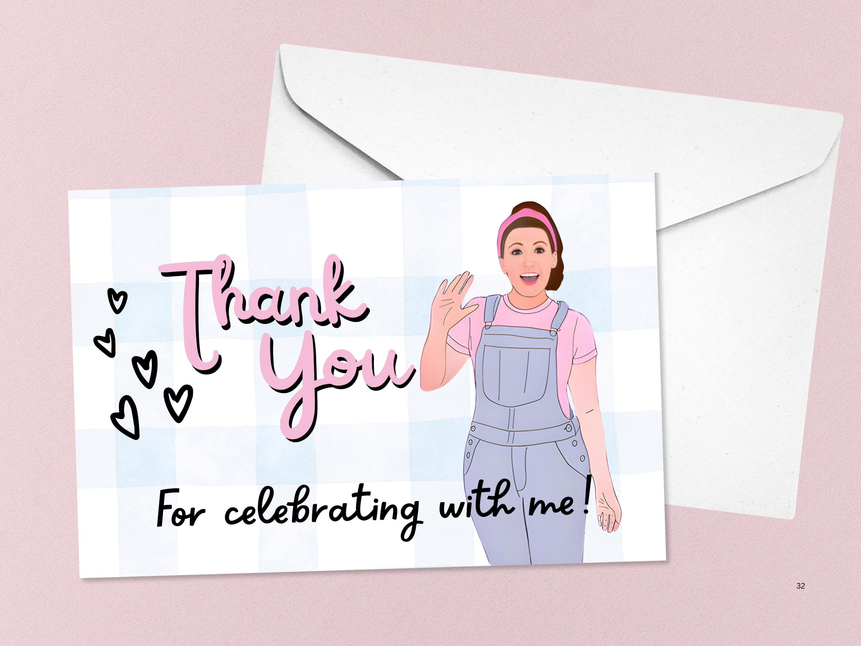 Editable Printable MS Rachel Inspired Thank You Card - Instant Download ...