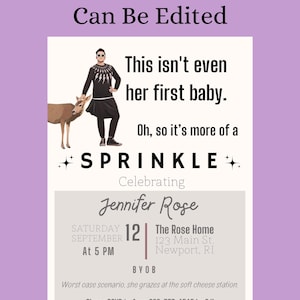 Schitt's Creek Inspired Baby Sprinkle Invitation, Editable Instant ...