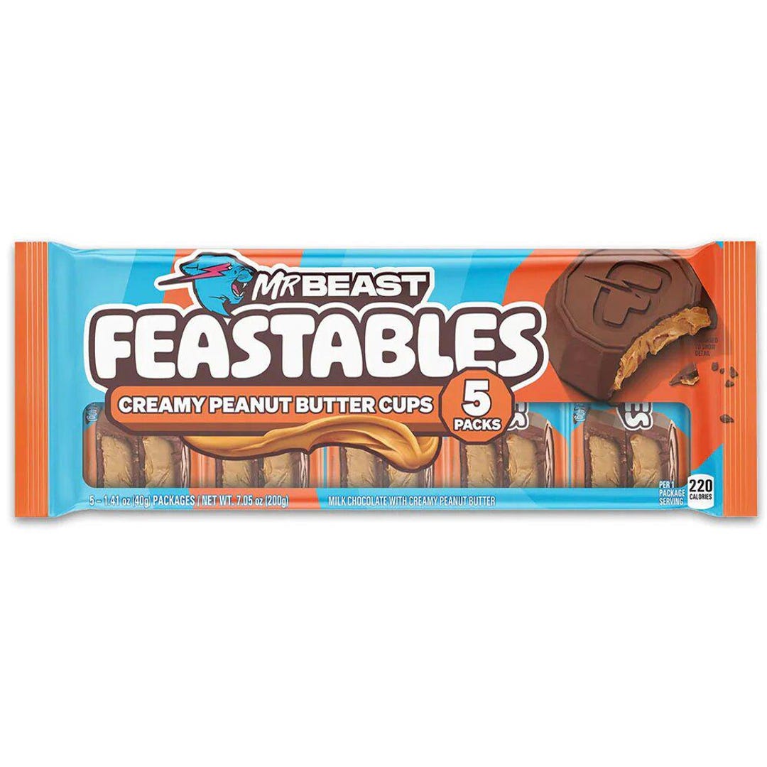 Mrbeast Feastables Creamy Peanut Butter Cups 5 Pack Limited Edition ...