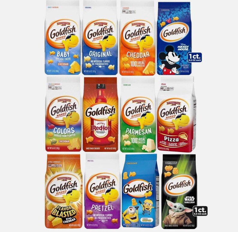 Goldfish Crackers All Flavours 187g USA Import - Etsy