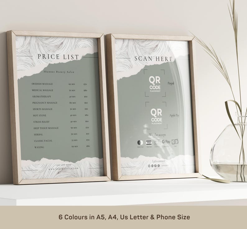 Salon Price List Template: Beauty, Hair, Nail, Massage, Makeup Price ...
