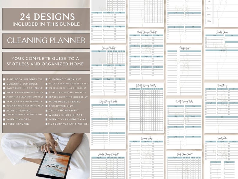 Comprehensive Room by Room Cleaning Plan PDF | Weekly, Monthly, and ...