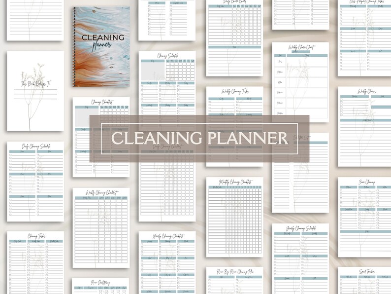 Comprehensive Room by Room Cleaning Plan PDF Weekly, Monthly, and ...