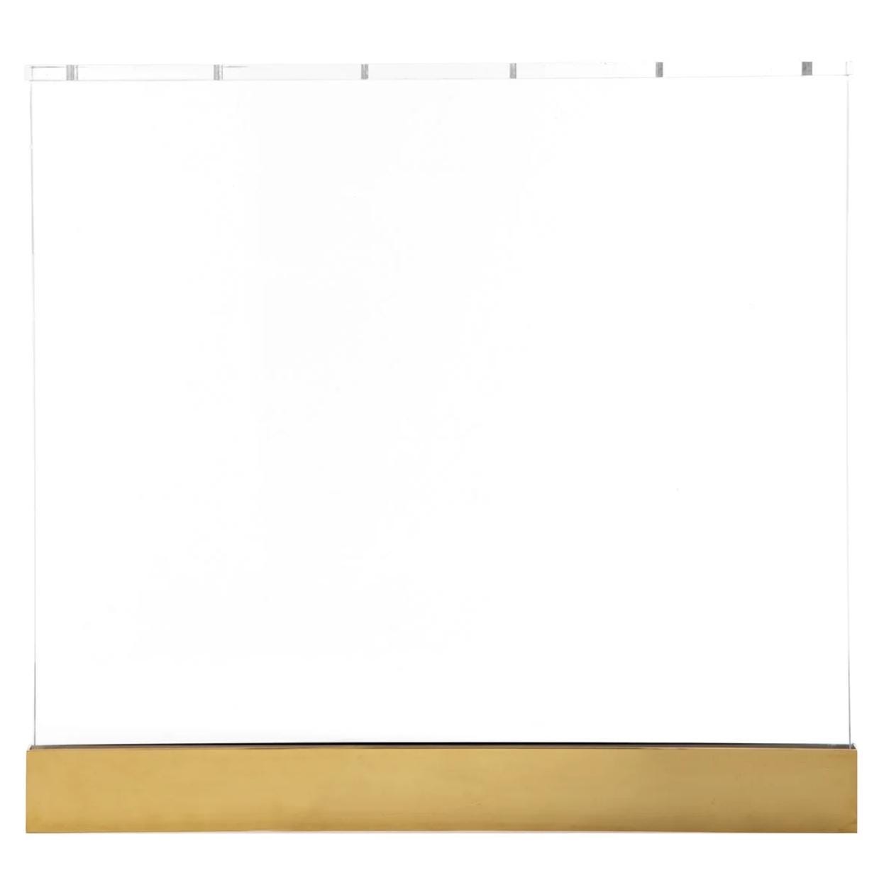 Lucite Plinth Dining Table Legs With Shiny Brass Caps set of 2 - Etsy