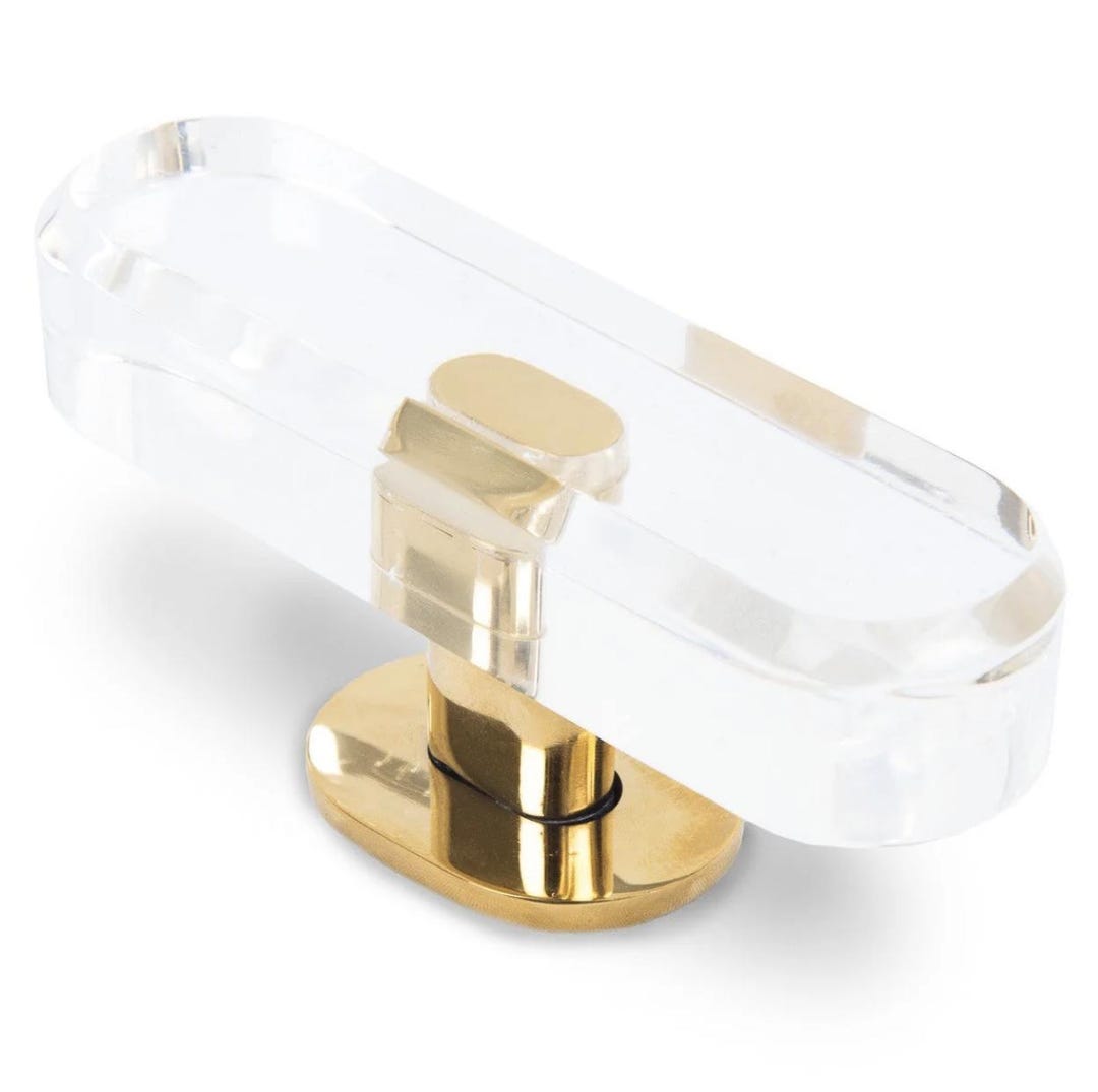 Oval Lucite Knob Pull - Etsy