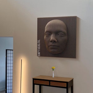Parametric Face Wall Art: Large 3D Sculpture, Modern Home Decor - Etsy