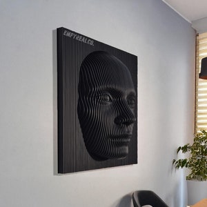 Parametric Face Wall Art: Large 3D Sculpture, Modern Home Decor - Etsy