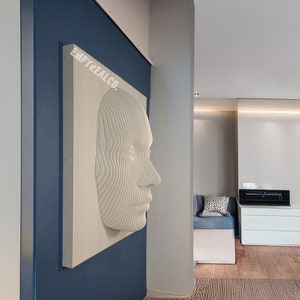 Parametric Face Wall Art: Large 3D Sculpture, Modern Home Decor - Etsy