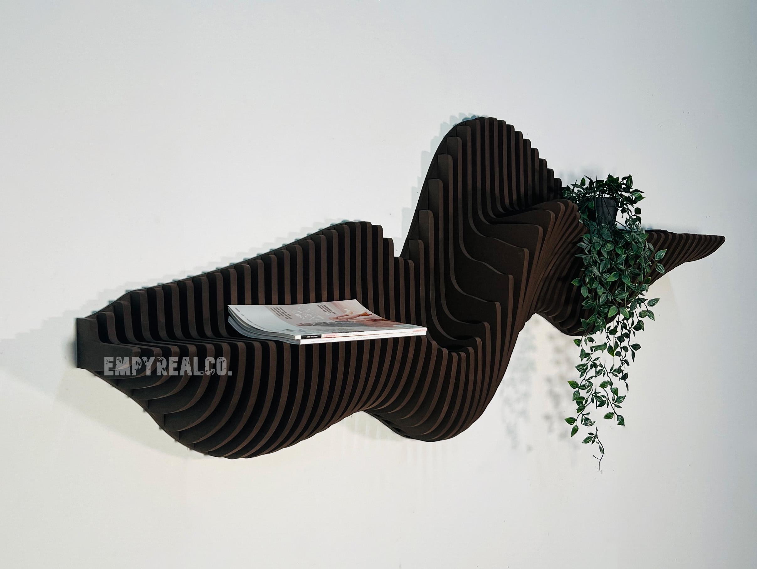 Wood Floating Shelves, Wall Shelf, Parametric Wall Art - Etsy