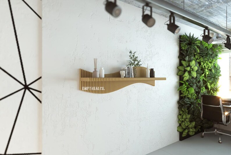 Wood Floating Shelves, Wall Shelf, Parametric Wall Art - Etsy