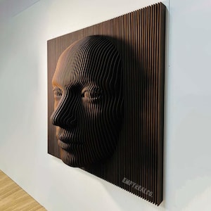 Parametric Face Wall Art: Large 3D Sculpture, Modern Home Decor - Etsy