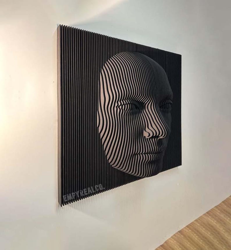 Parametric Face Wall Art: Large 3D Sculpture, Modern Home Decor - Etsy