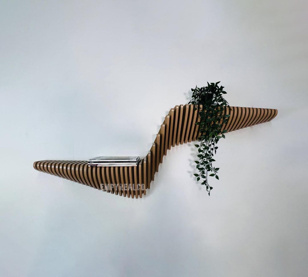 Modern Floating Shelves, Wall Shelf, Parametric Wall Art - Etsy
