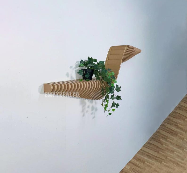 Wooden Parametric Wall Shelf, Custom Shelf in Color and Size - Etsy