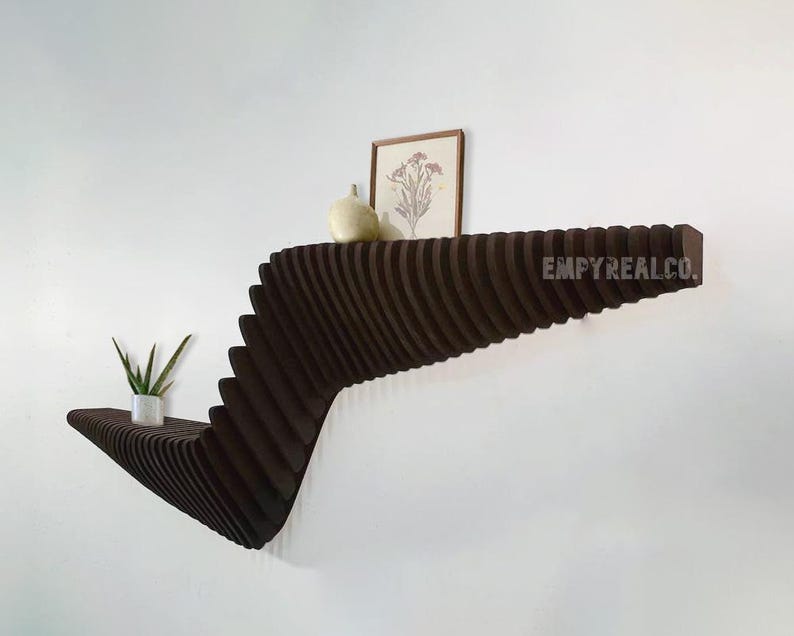 Wooden Parametric Wall Shelf, Custom Shelf in Color and Size - Etsy