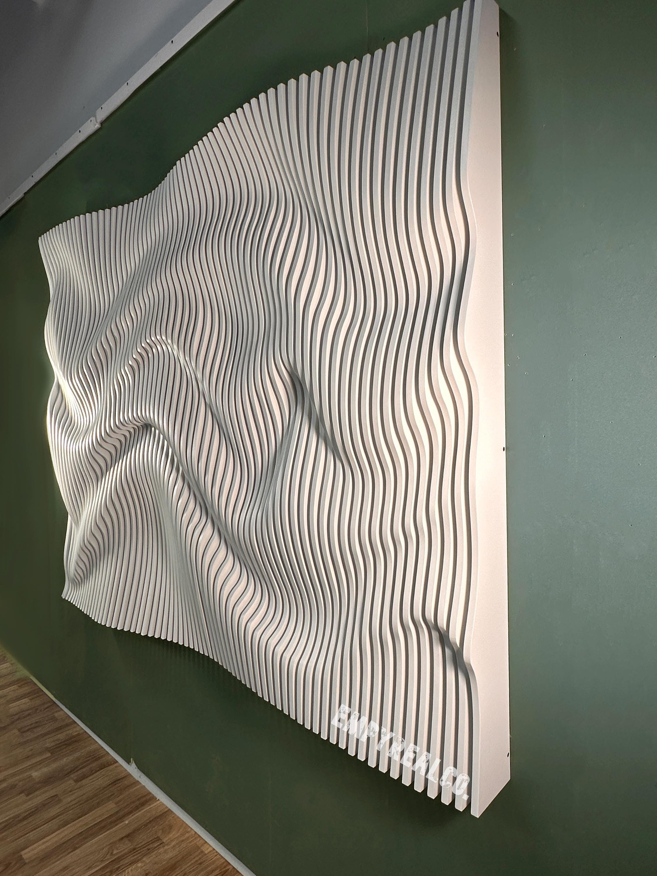Parametric Wood Wall Art, Large Wall Decor, New Design for Office or ...