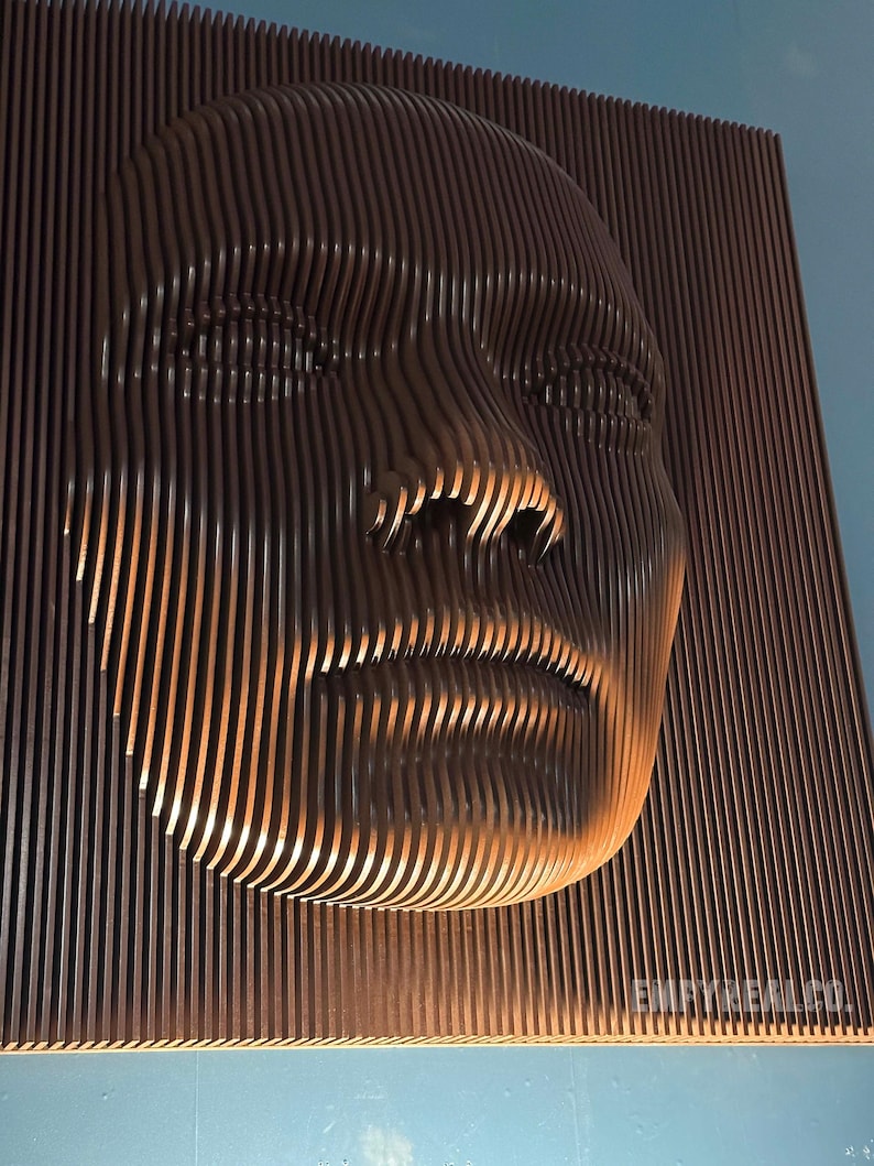 Parametric Face Wall Art: Large 3D Sculpture, Modern Home Decor - Etsy
