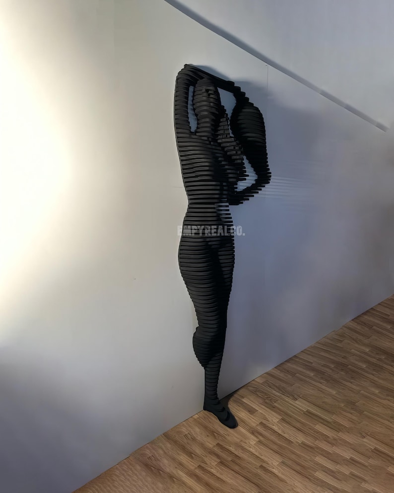 Female Body Wall Sculpture, Wooden Parametric Wall Art - Etsy